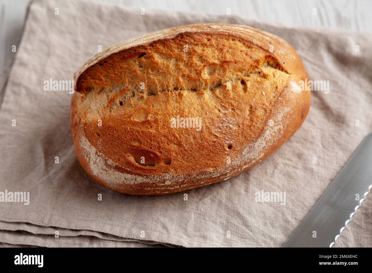 Homemade Sourdough Bread, side view Stock Photo - Alamy