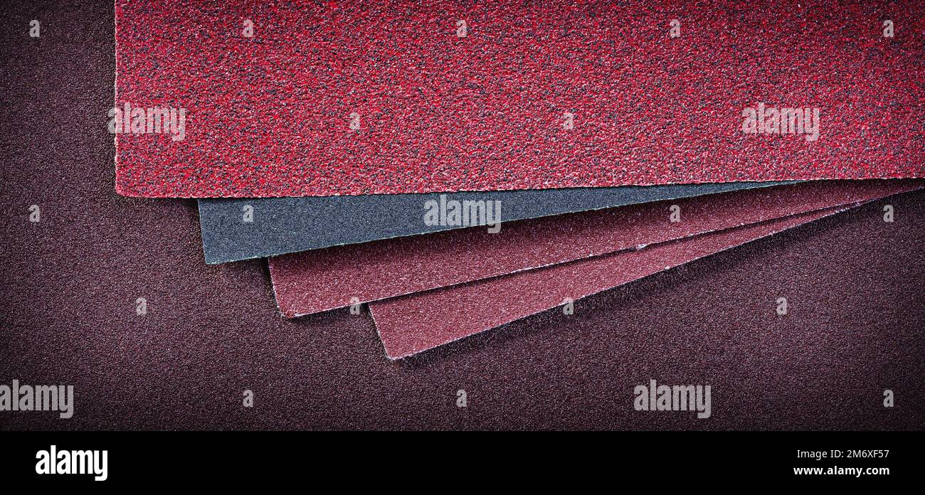 Glass- paper on polishing sheet abrasive tools Stock Photo - Alamy