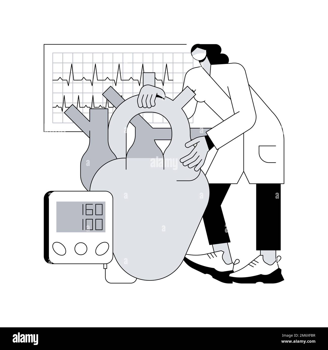Hypertension abstract concept vector illustration. Cardiological ...