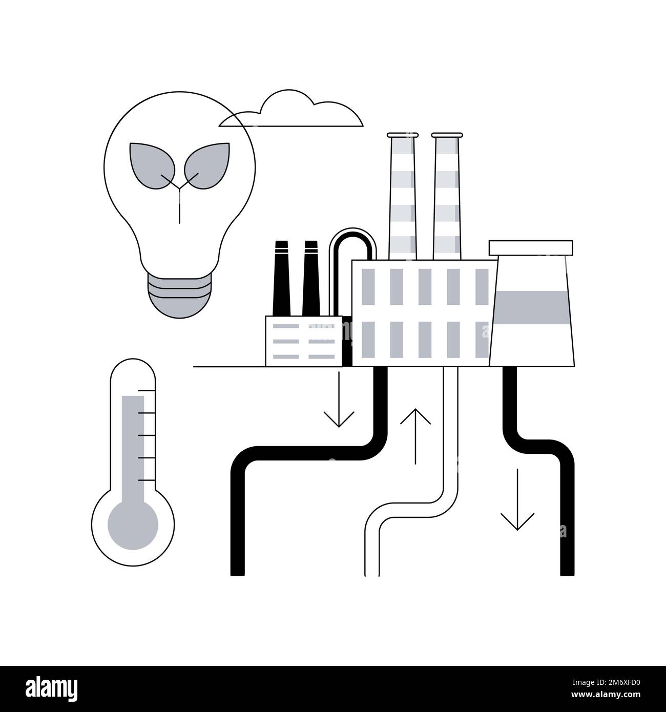 Geothermal energy abstract concept vector illustration. Renewable ...