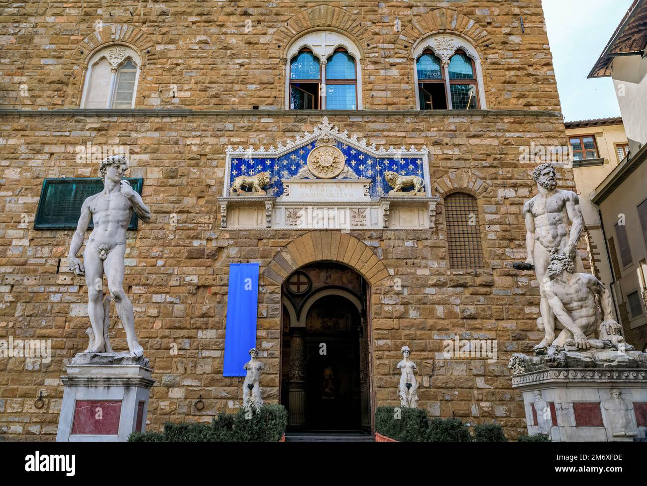 A copy of Michelangelo's David and Bartolommeo Bandinelli's Hercules ...