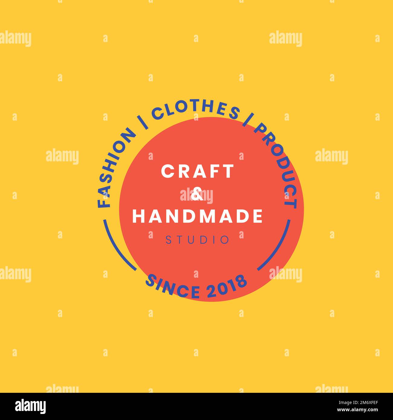 Handmade crafts logo badge design Stock Vector Image & Art - Alamy