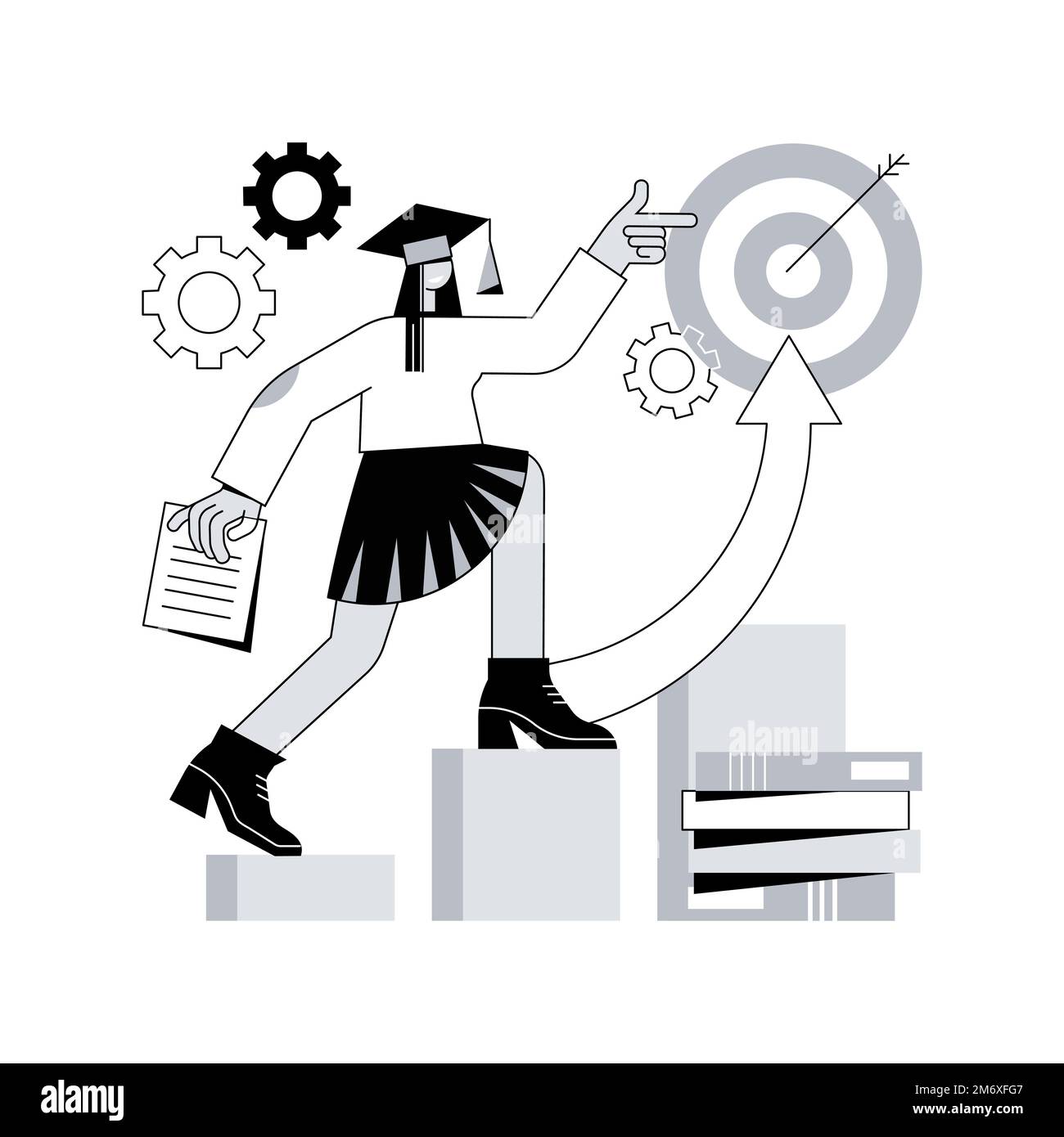 Educational trajectory abstract concept vector illustration ...