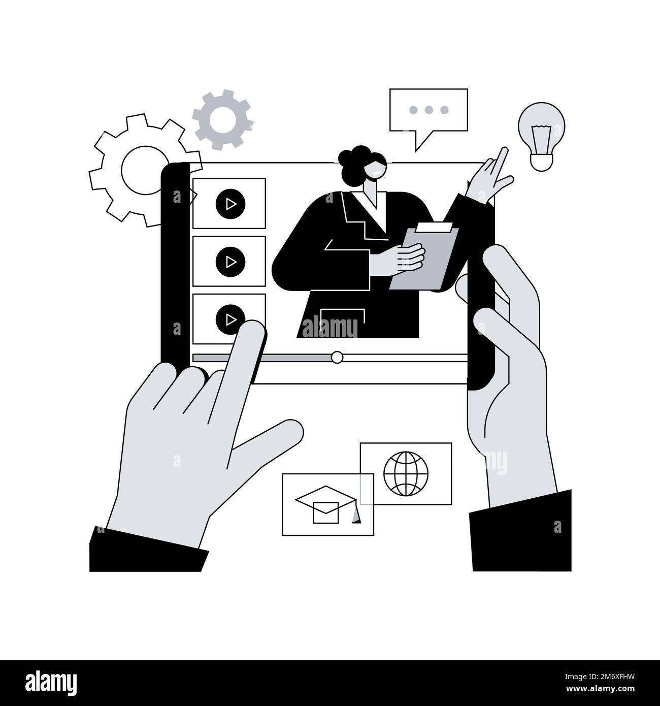 Video recording seminar Stock Vector Images - Alamy