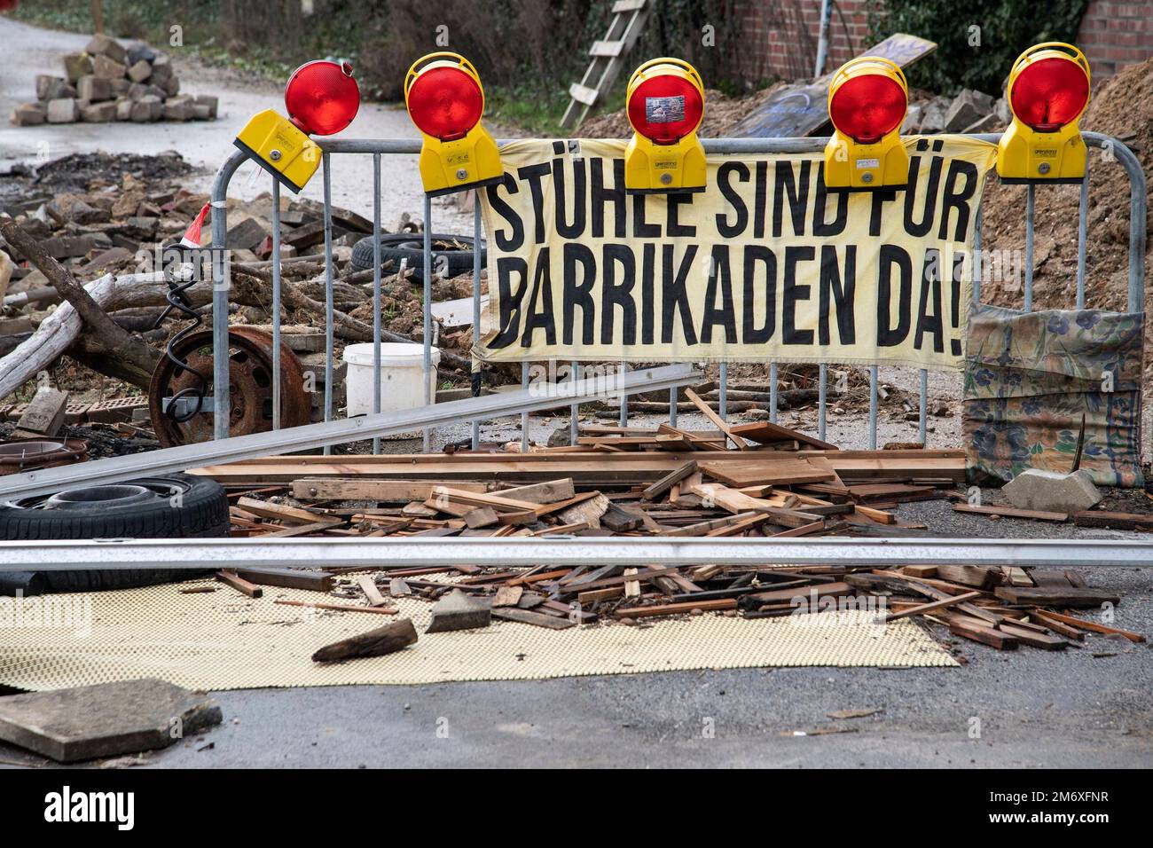 Portestcamp with barricades, general, feature, marginal motif, symbolic ...