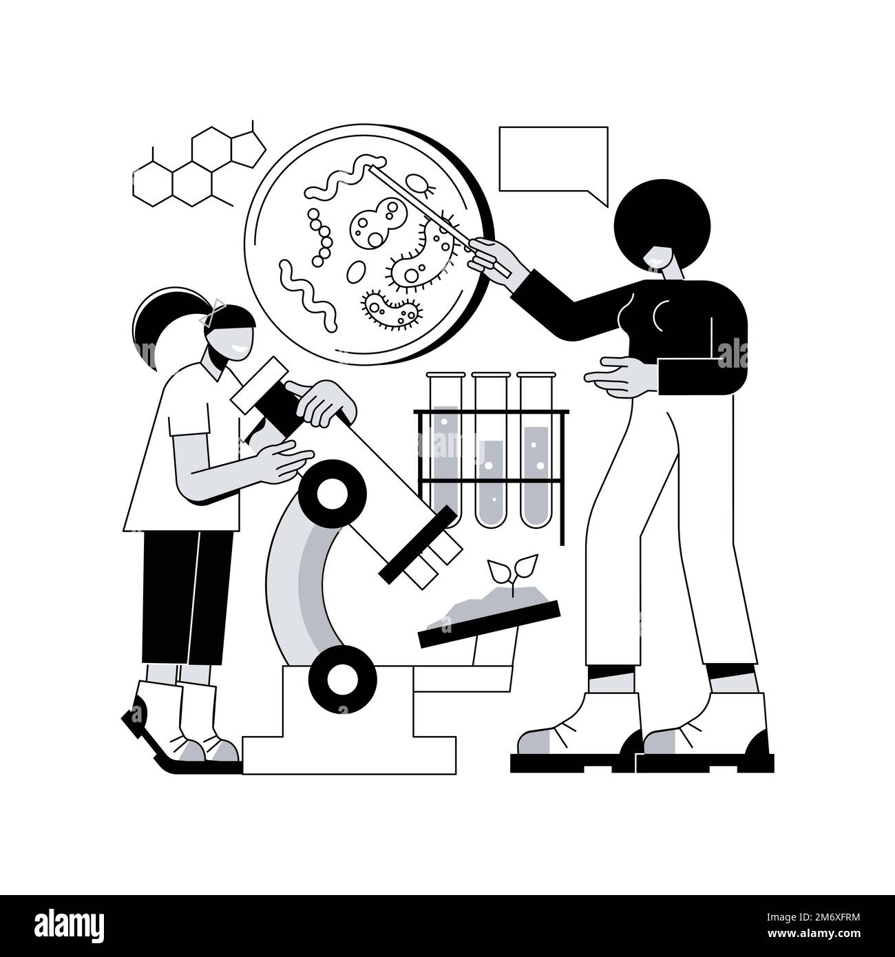 Science camp abstract concept vector illustration. Science summer camp ...