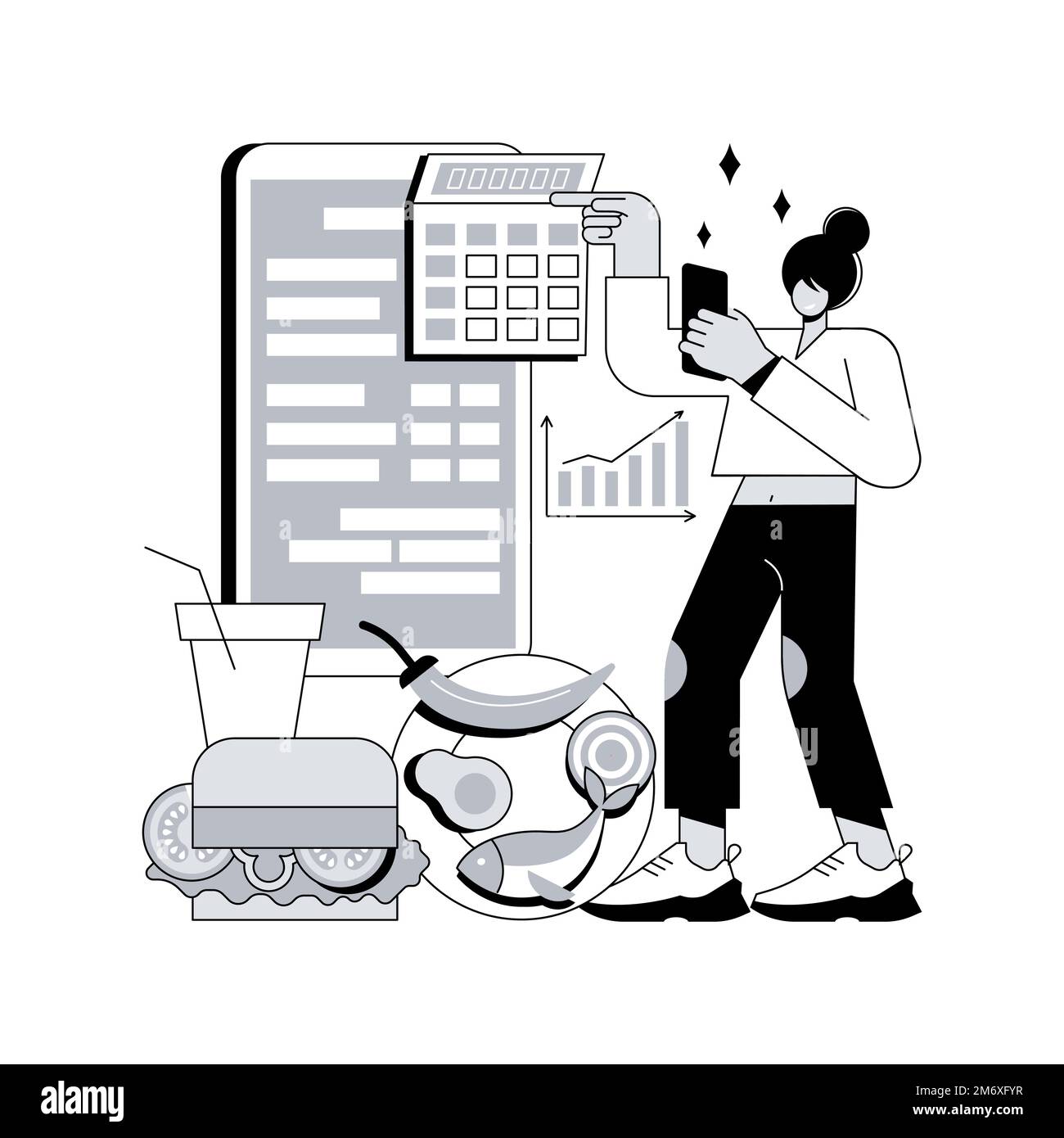 Weight watchers freestyle abstract concept vector illustration. Point ...