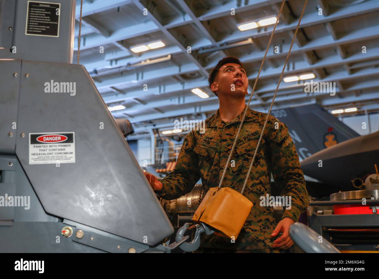 PHILIPPINE SEA (May 9, 2022) U.S. Marine Corps Cpl. Charlie Torres ...