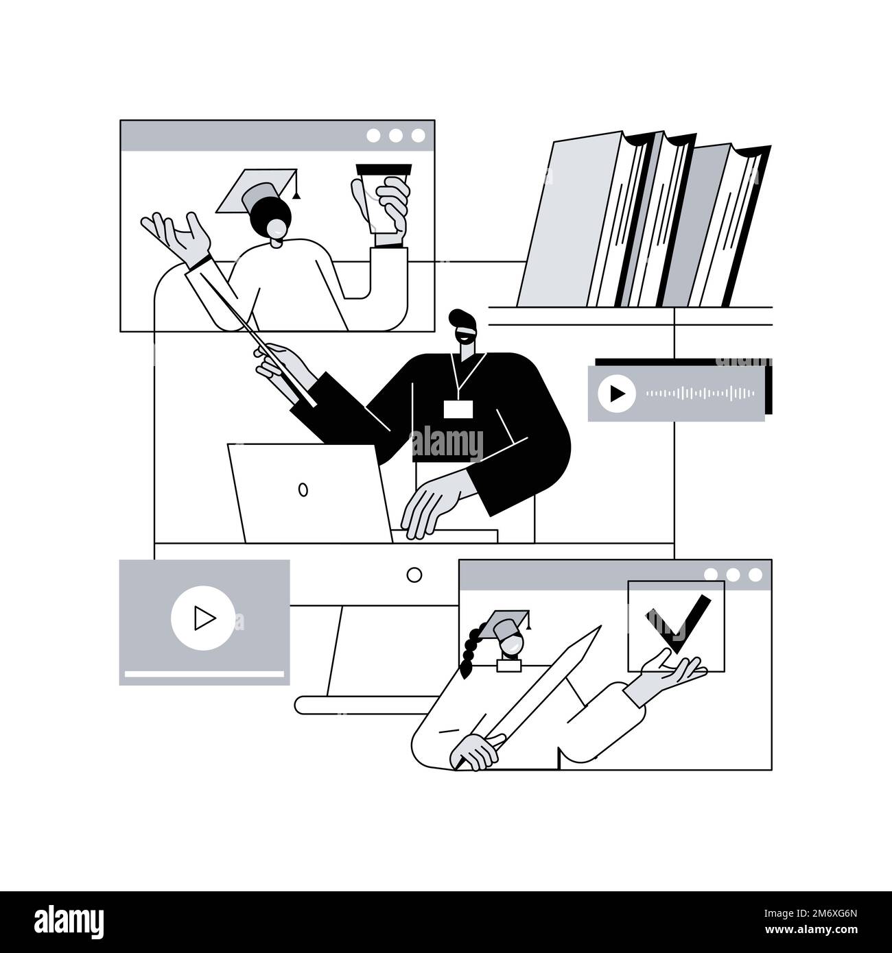 Online education platform abstract concept vector illustration ...