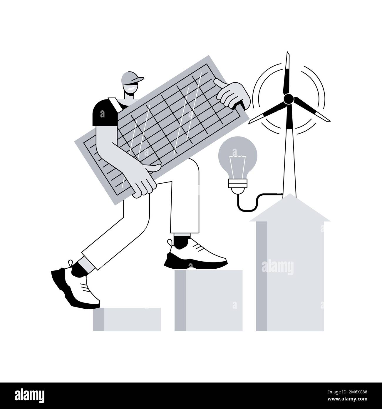 Green economy abstract concept vector illustration. Low carbon global economy, sustainable ...