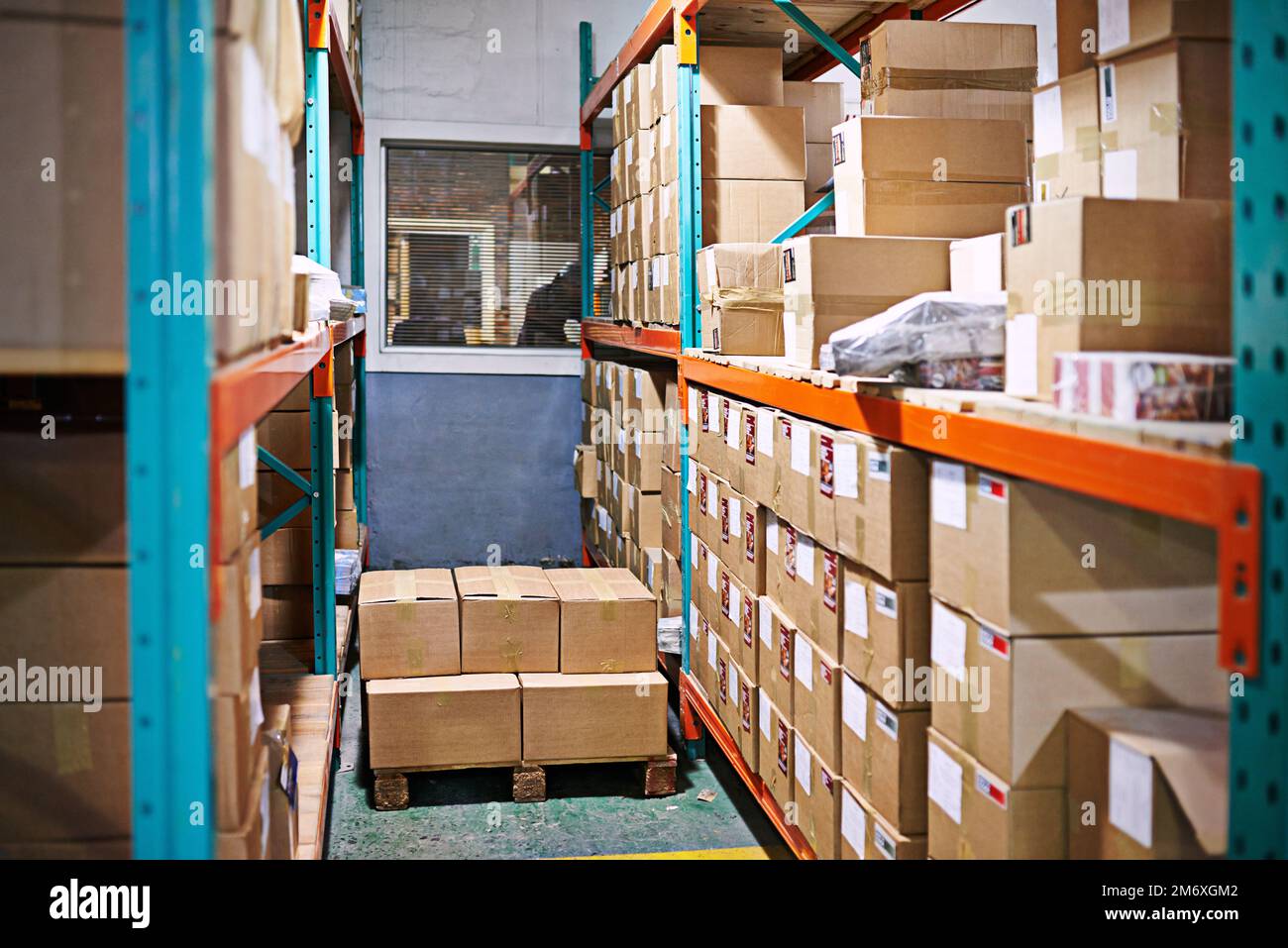 Ready for shipping. the inside of a packaging and distribution factory ...