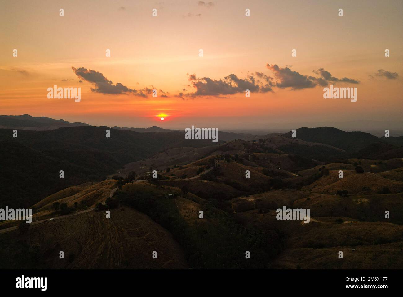 hill aerial view. Environment concept. Green innovation concept. Aerial ...