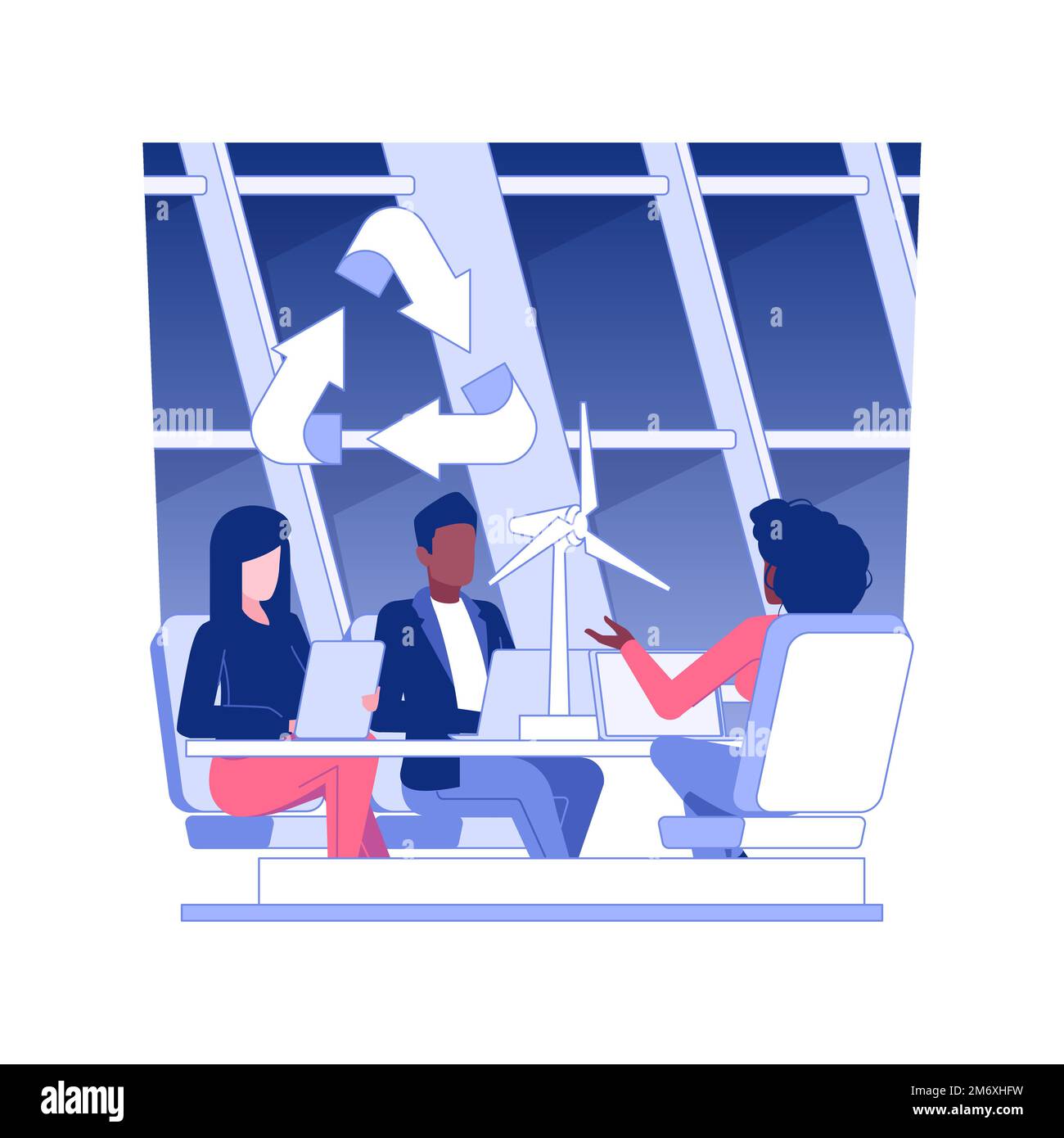 Business sustainability isolated concept vector illustration. Group of ...