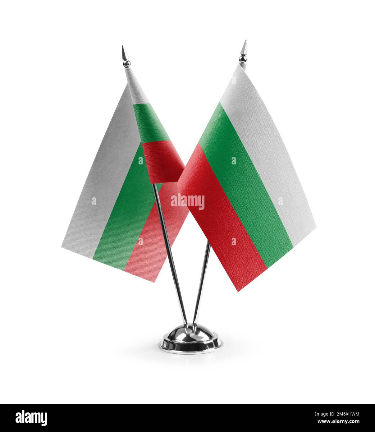 Small national flags of the Bulgaria on a white background Stock Photo ...
