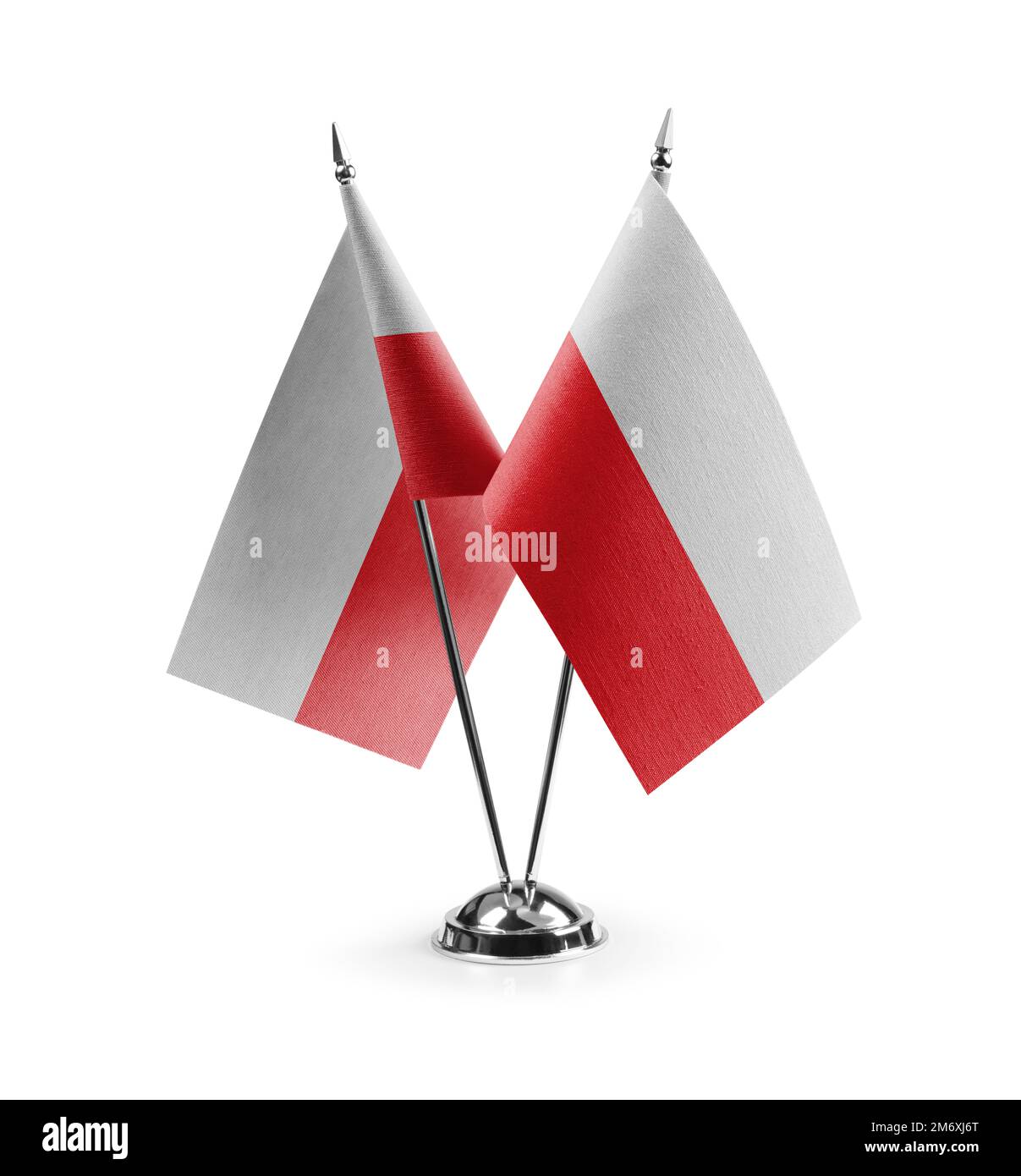 Small national flags of the Poland on a white background Stock Photo ...