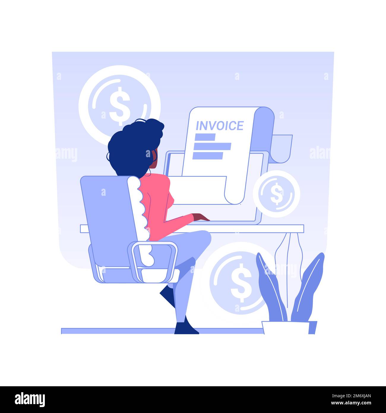 Invoice isolated concept vector illustration. Professional accountant ...