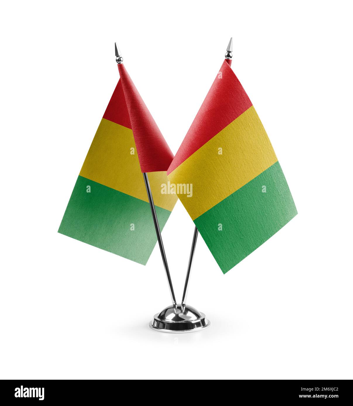 Small national flags of the Guinea on a white background Stock Photo ...