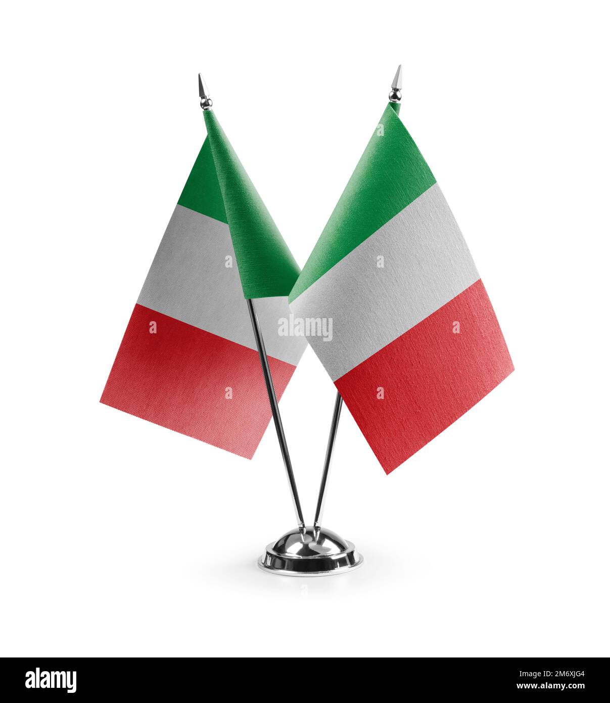 Small national flags of the Italy on a white background Stock Photo - Alamy