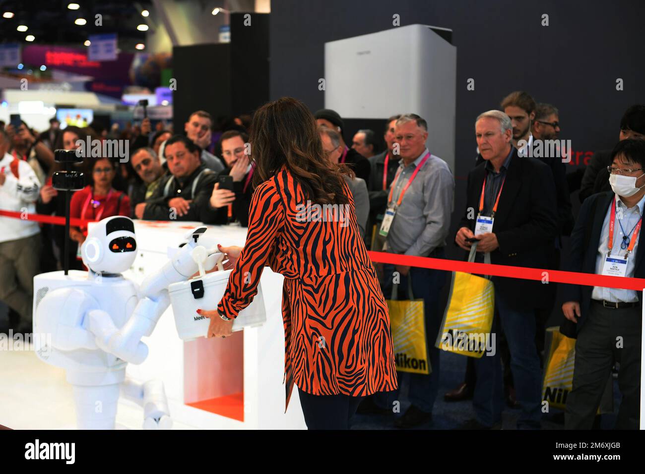 Las Vegas, NV on January 5, 2023. Aeo, a Aeolus Robotics robot ...