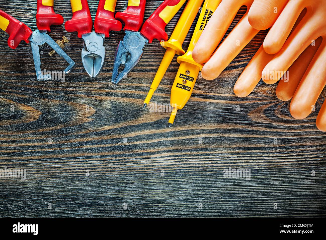 Dielectric gloves electrical tester insulation strippers cutting ...