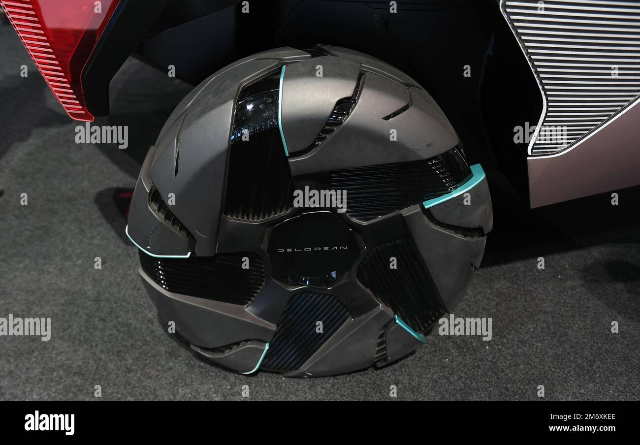 Las Vegas, USA. 05th Jan, 2023. A DeLorean Omega offroad concept car is ...