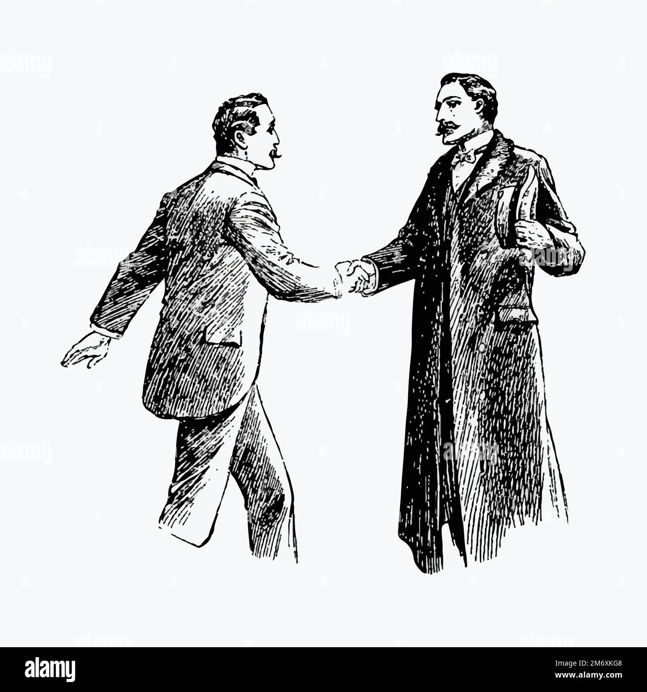 Men shaking hands together illustration vector Stock Vector Image & Art ...