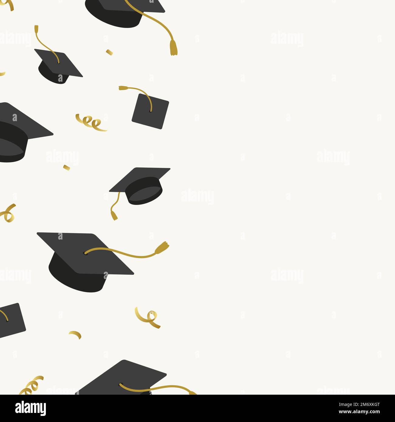 Graduation background with mortar boards vector Stock Vector Image & Art - Alamy