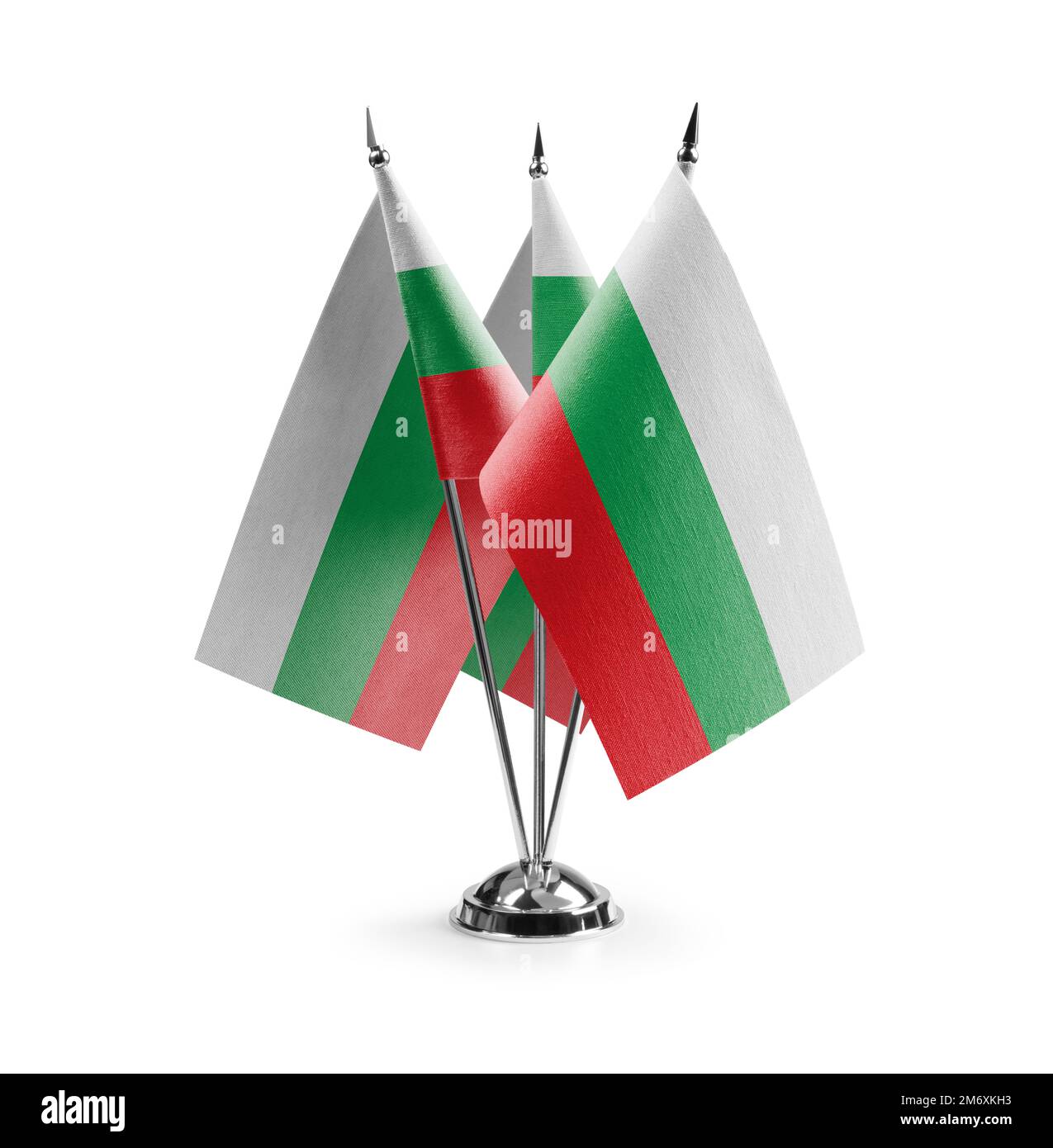 Small national flags of the Bulgaria on a white background Stock Photo ...