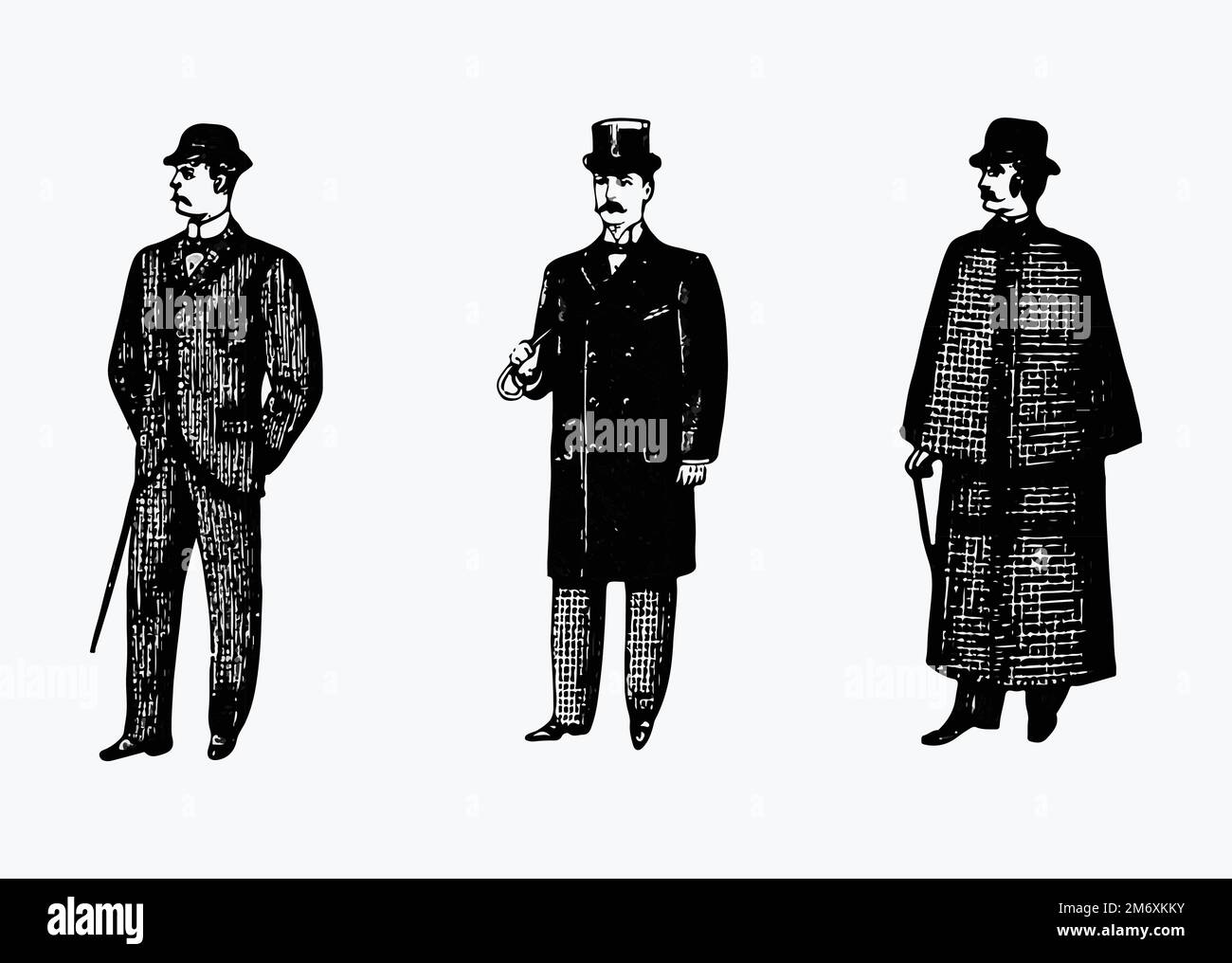 Vintage gentlemen fashion set illustration vector Stock Vector Image ...