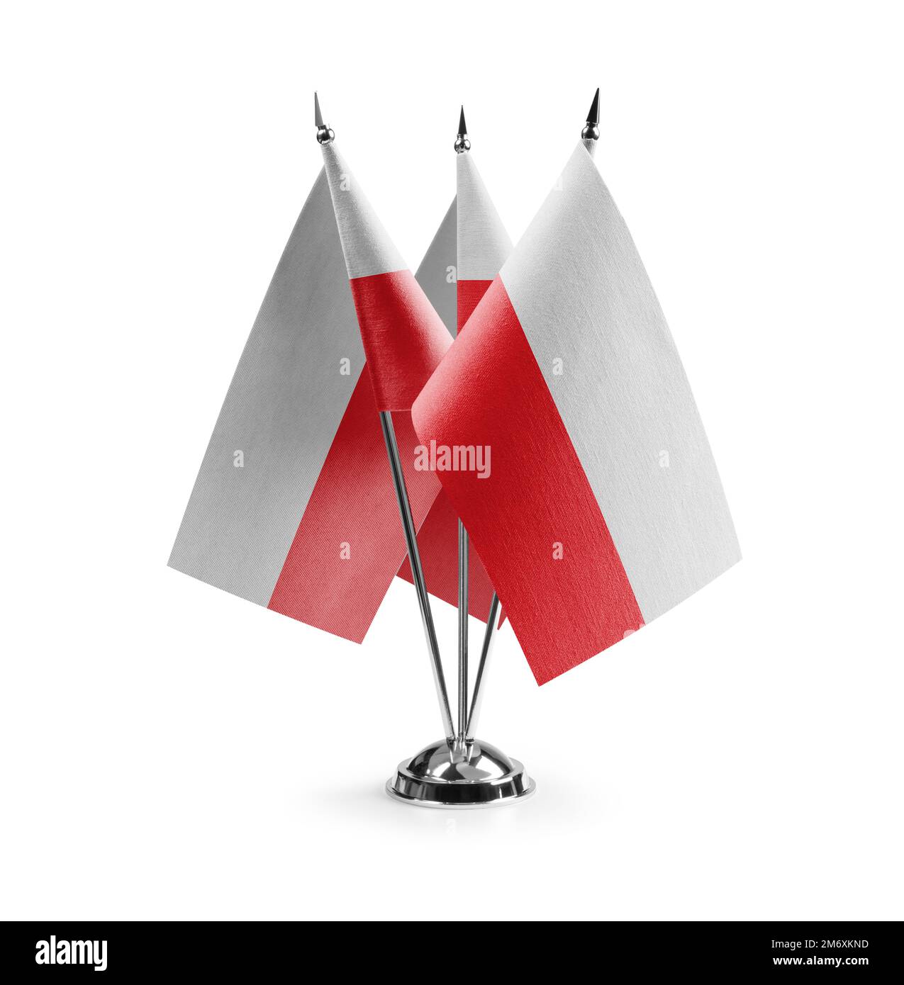 Small national flags of the Poland on a white background Stock Photo ...