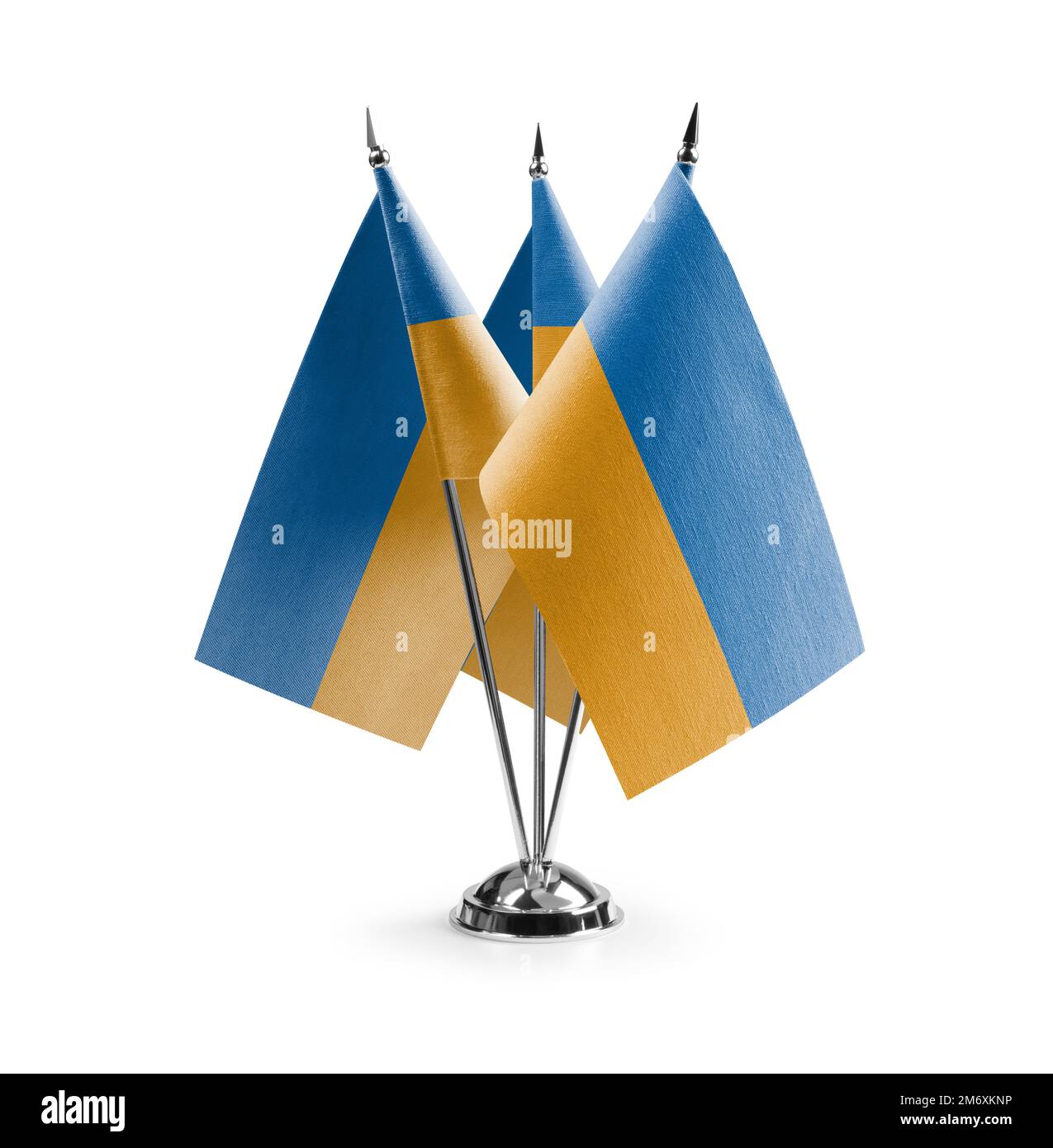 Small national flags of the Ukraine on a white background Stock Photo ...