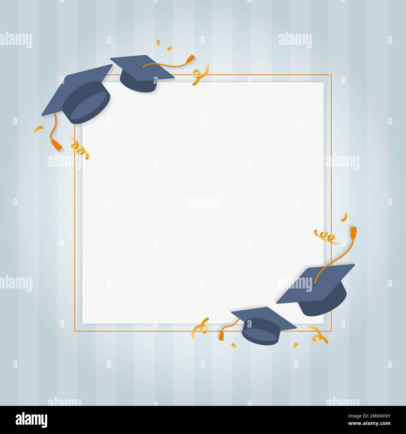 Graduation background with mortar boards vector Stock Vector Image ...