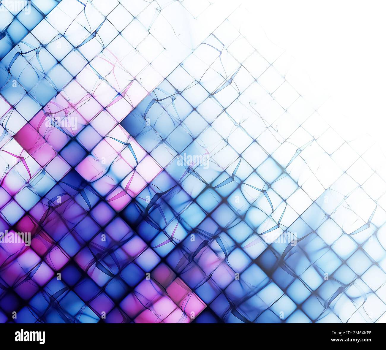 Abstract Smoky Wavy Lines Forming Squares Stock Photo - Alamy
