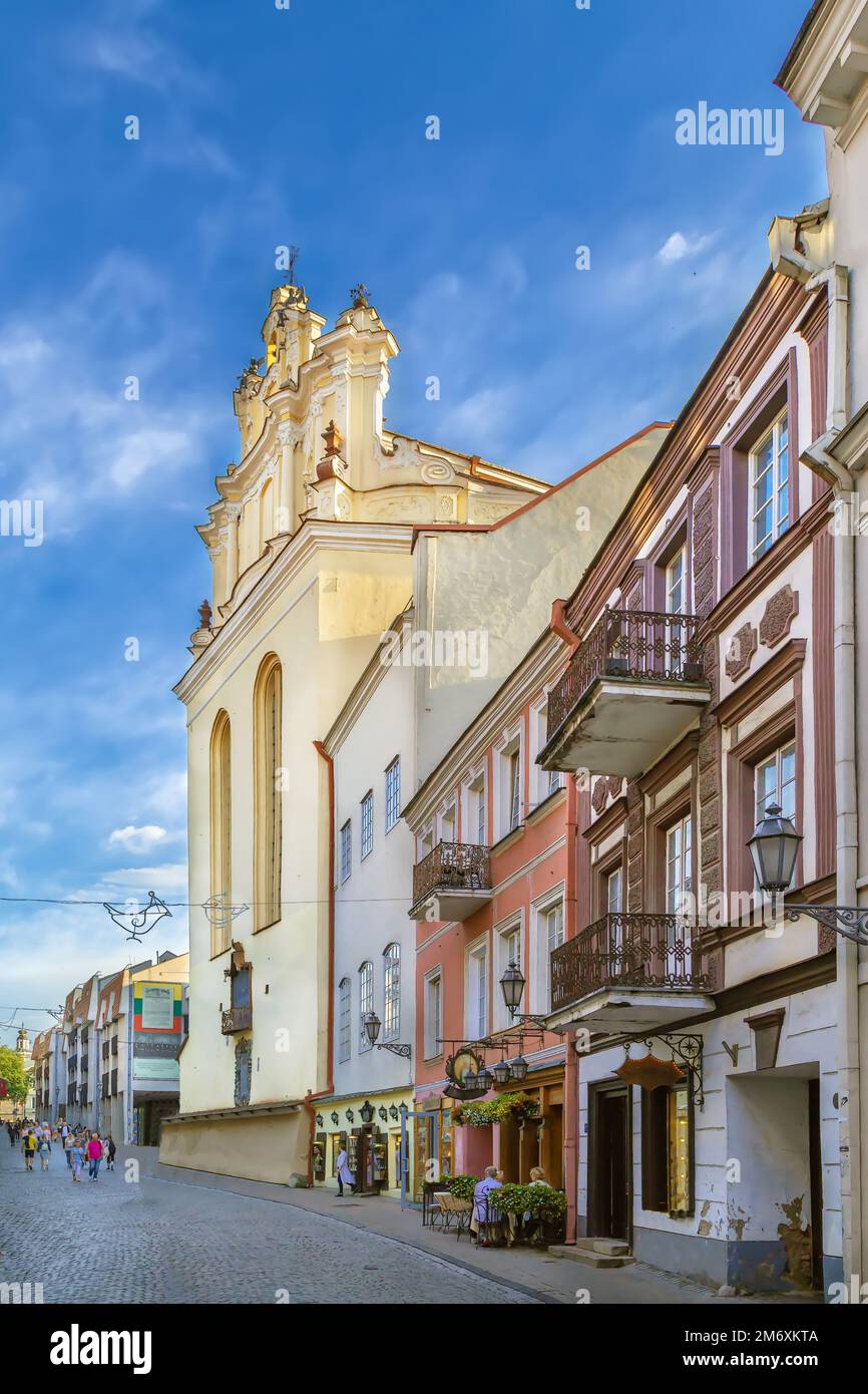 Street in Vilnius, Lithuania Stock Photo - Alamy