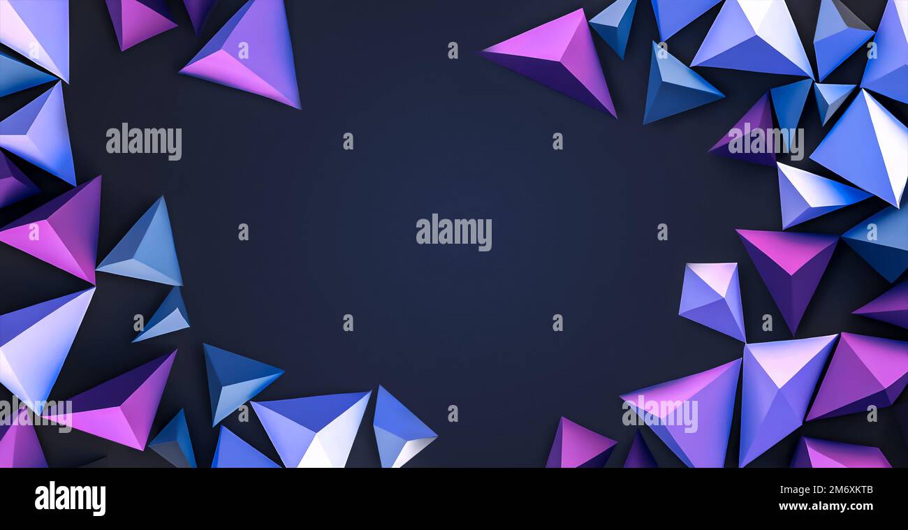 Abstract Design with 3D Triangles Stock Photo - Alamy