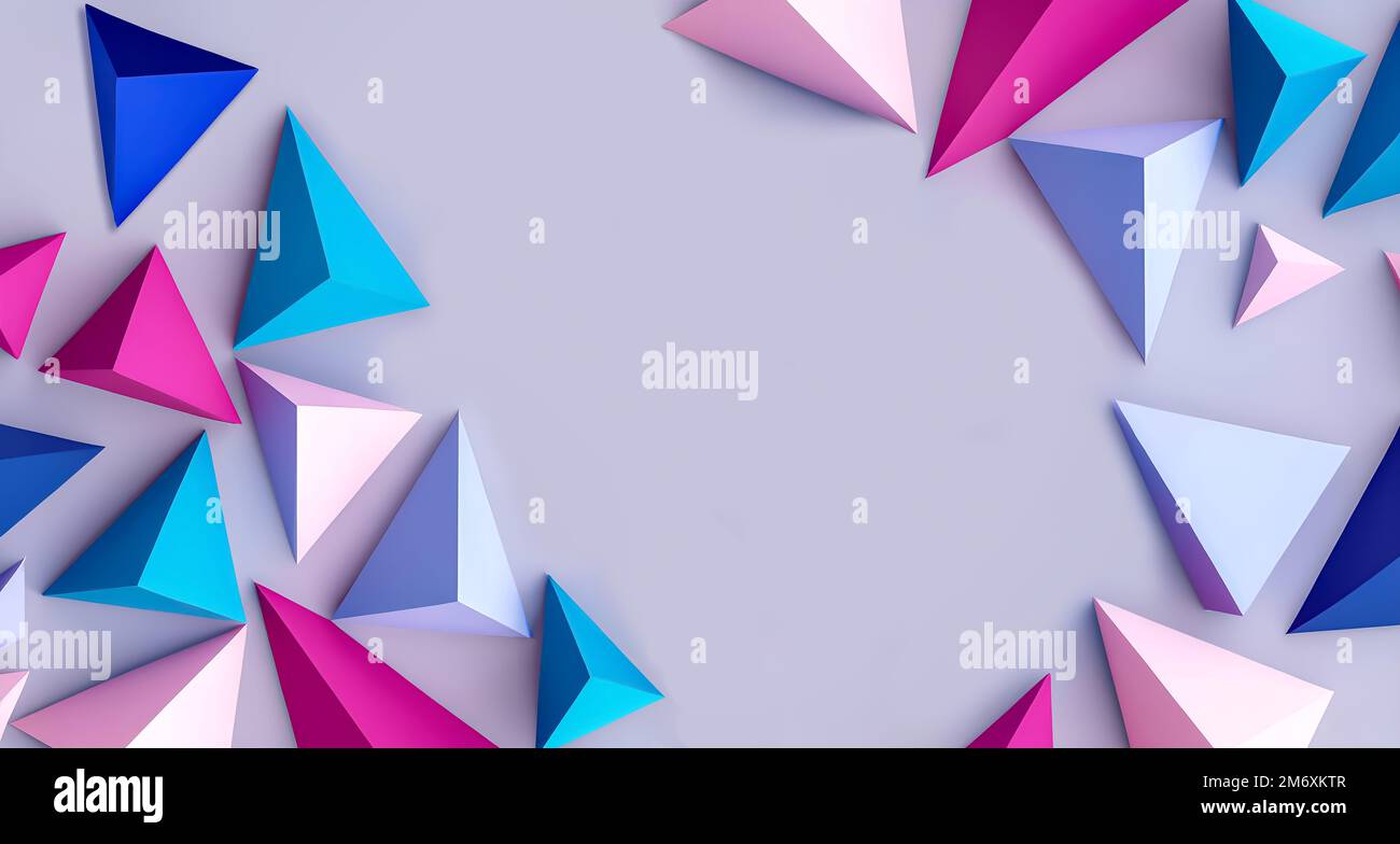 Abstract Design with 3D Triangles Stock Photo - Alamy