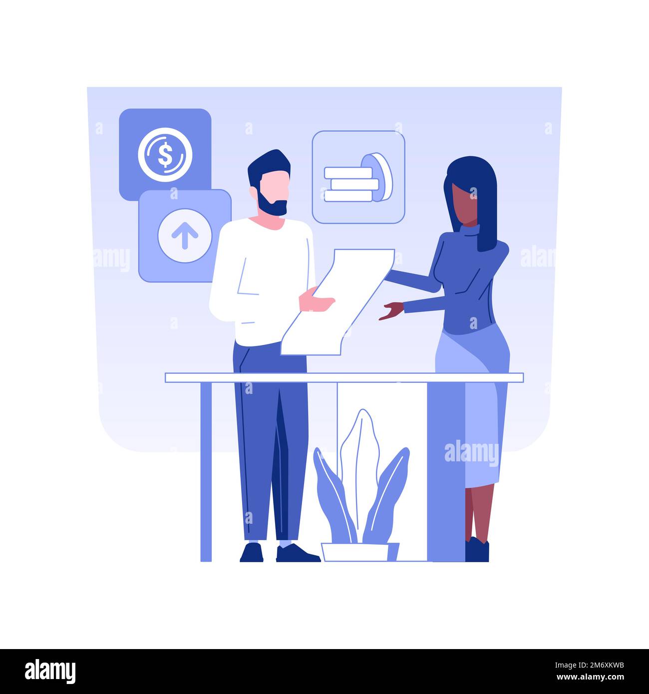 Small business loan isolated concept vector illustration. Businessman ...