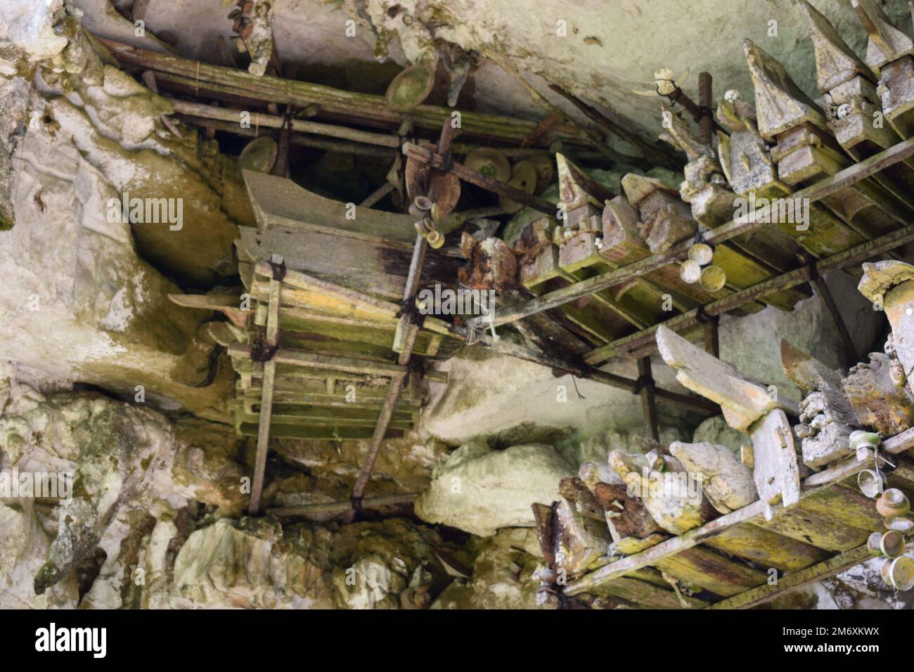 Coffins and graves were placed in rock cliffs. This method is a ...
