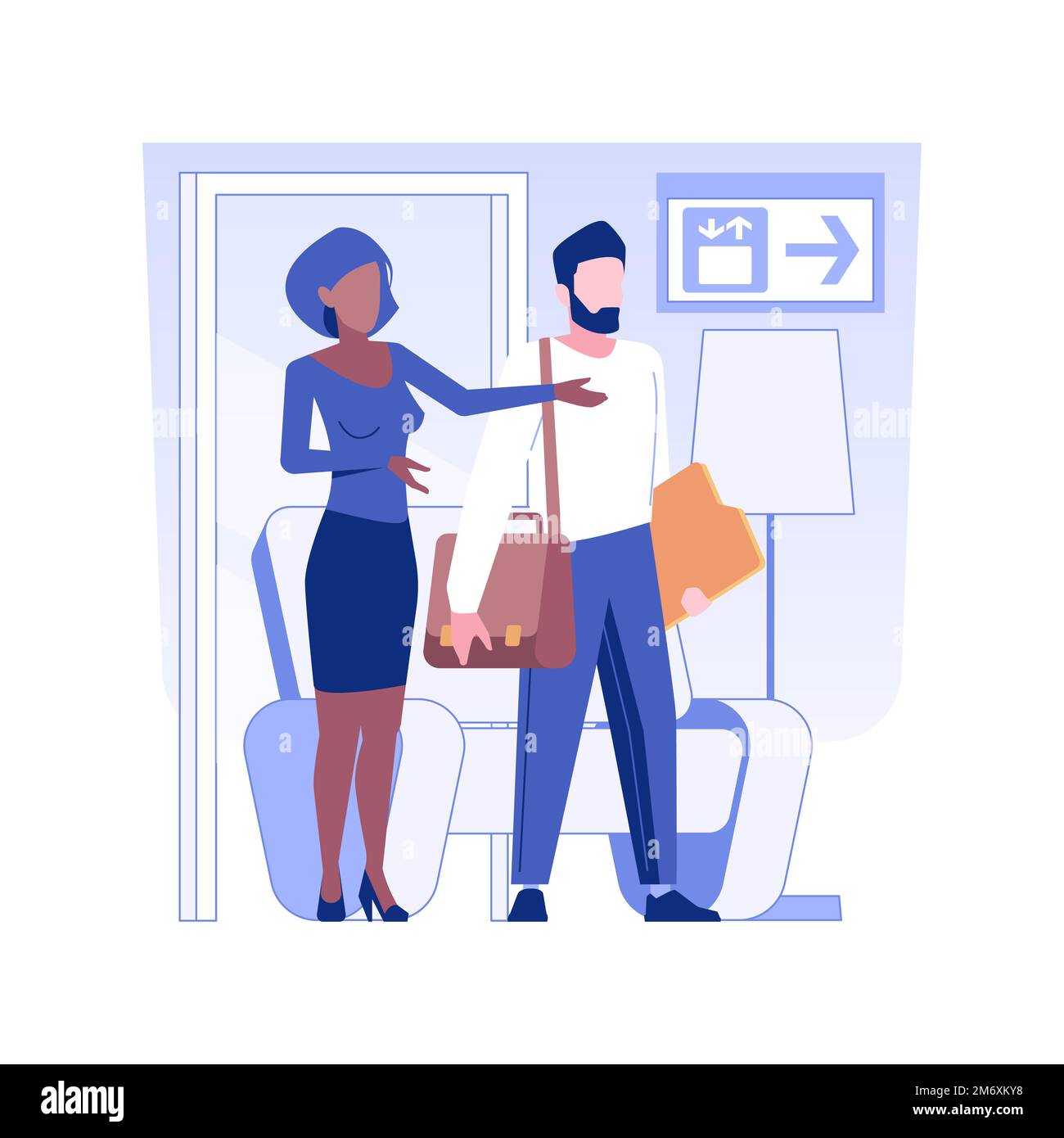 Conference facility isolated concept vector illustration. Hotel ...