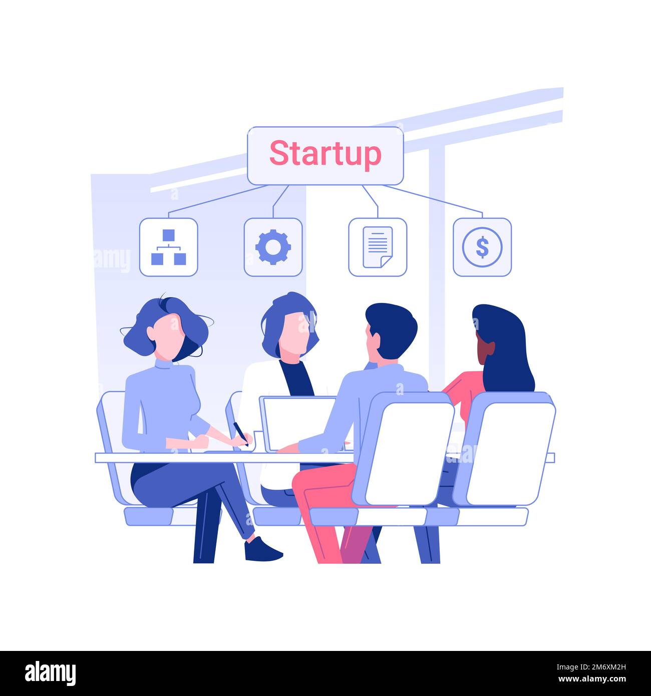 Startup accelerator isolated concept vector illustration. Group of ...
