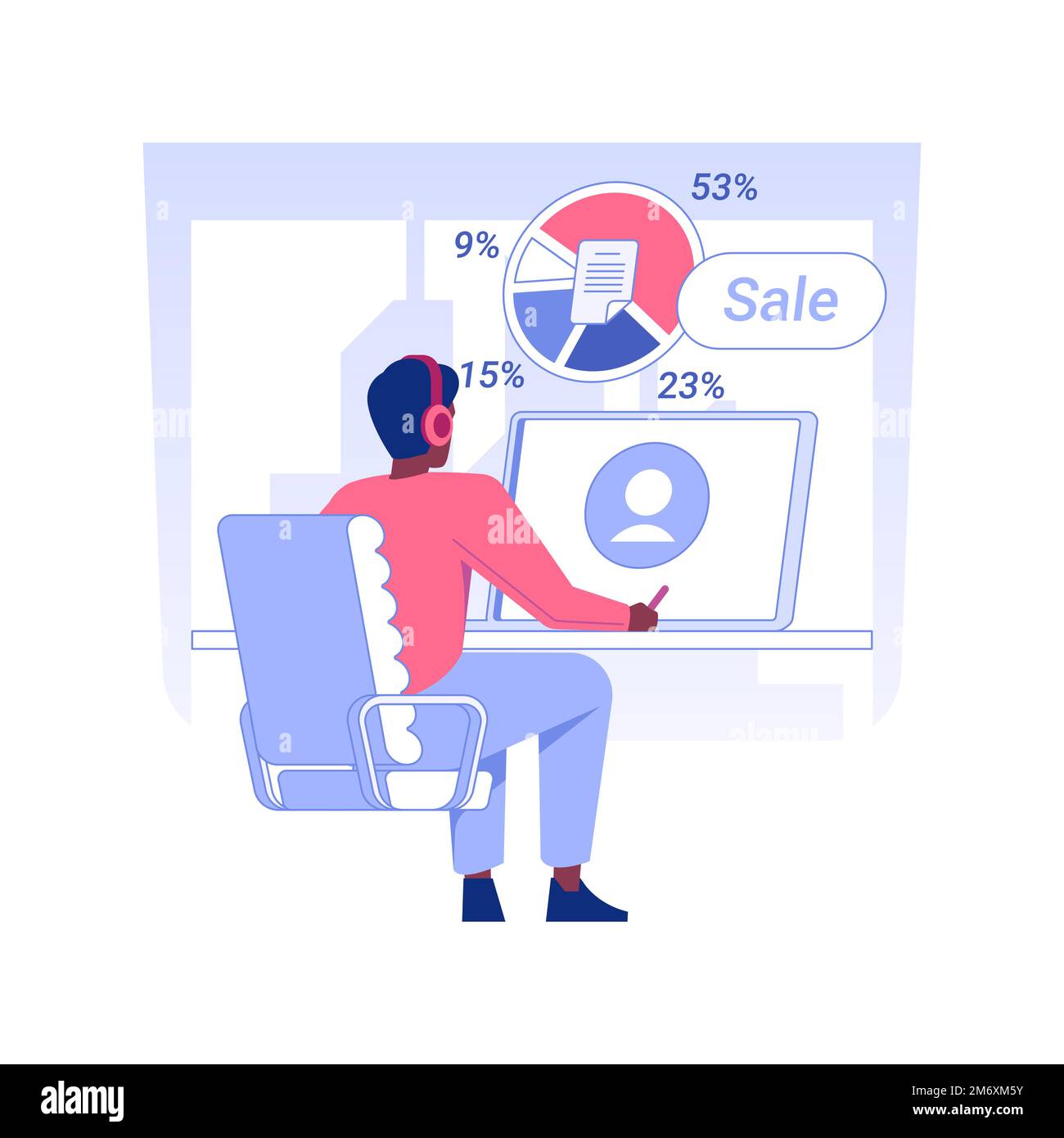 Marketing research isolated concept vector illustration. Call center ...