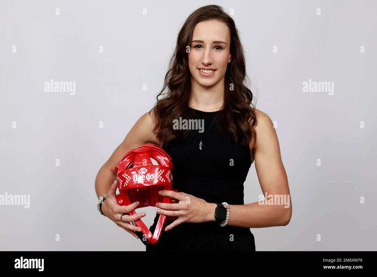 A Taekwondo fighter Petra Stolbova who represents the Czech Republic ...
