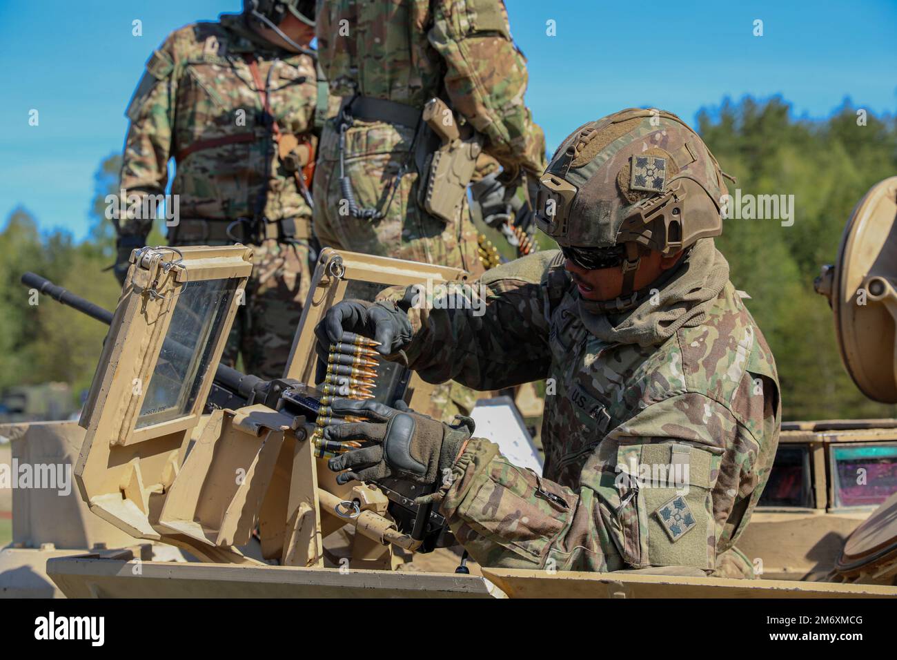 U.S. Army Pfc. Hamelton Ruiz, M1A2 Abrams tank driver assigned to 1st ...
