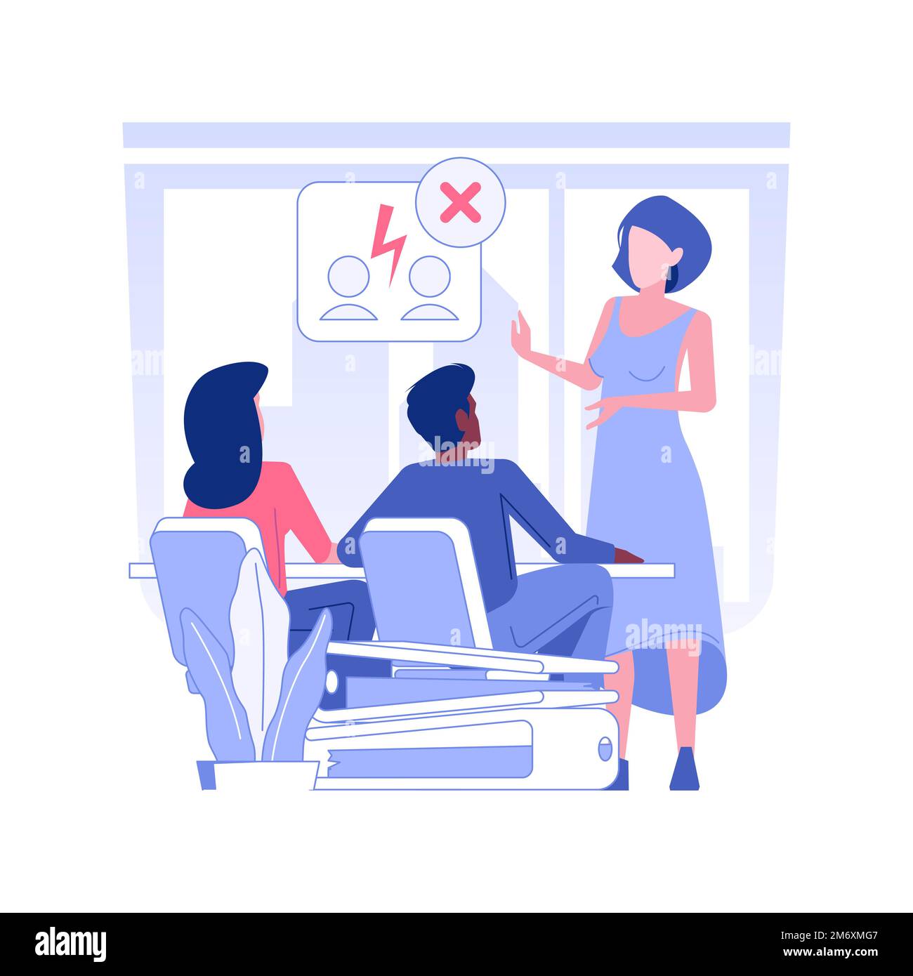 Communication improvement isolated concept vector illustration. Group ...