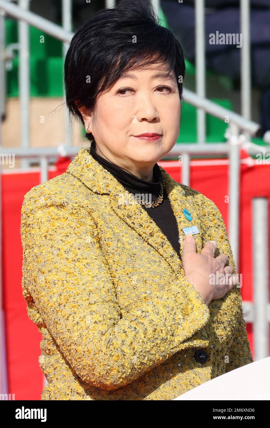 Tokyo, Japan. 6th Jan, 2023. Tokyo Governor Yuriko Koike delivers a ...