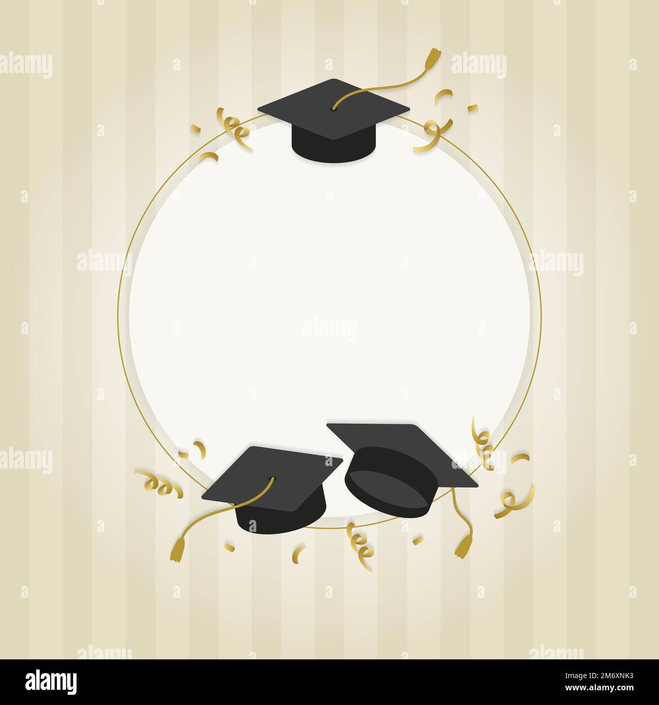 Graduation background with mortar boards vector Stock Vector Image ...