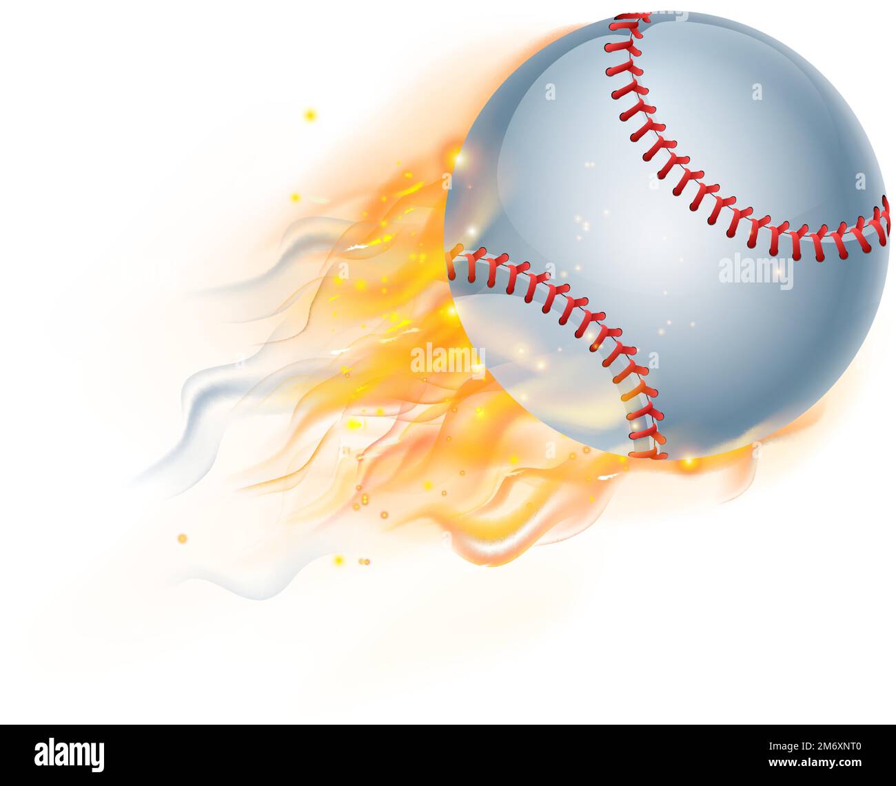Baseball Ball with Flame or Fire Concept Stock Vector Image & Art - Alamy