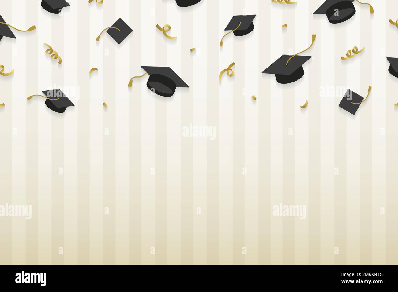 Graduation background with mortar boards vector Stock Vector Image ...