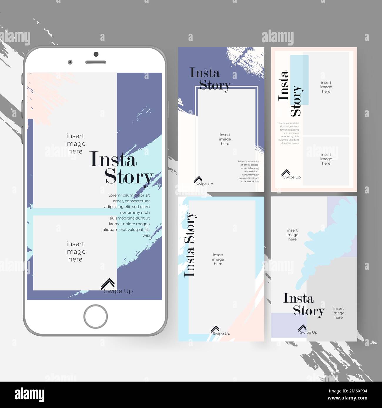 Social media story template design elegant color background vector ...