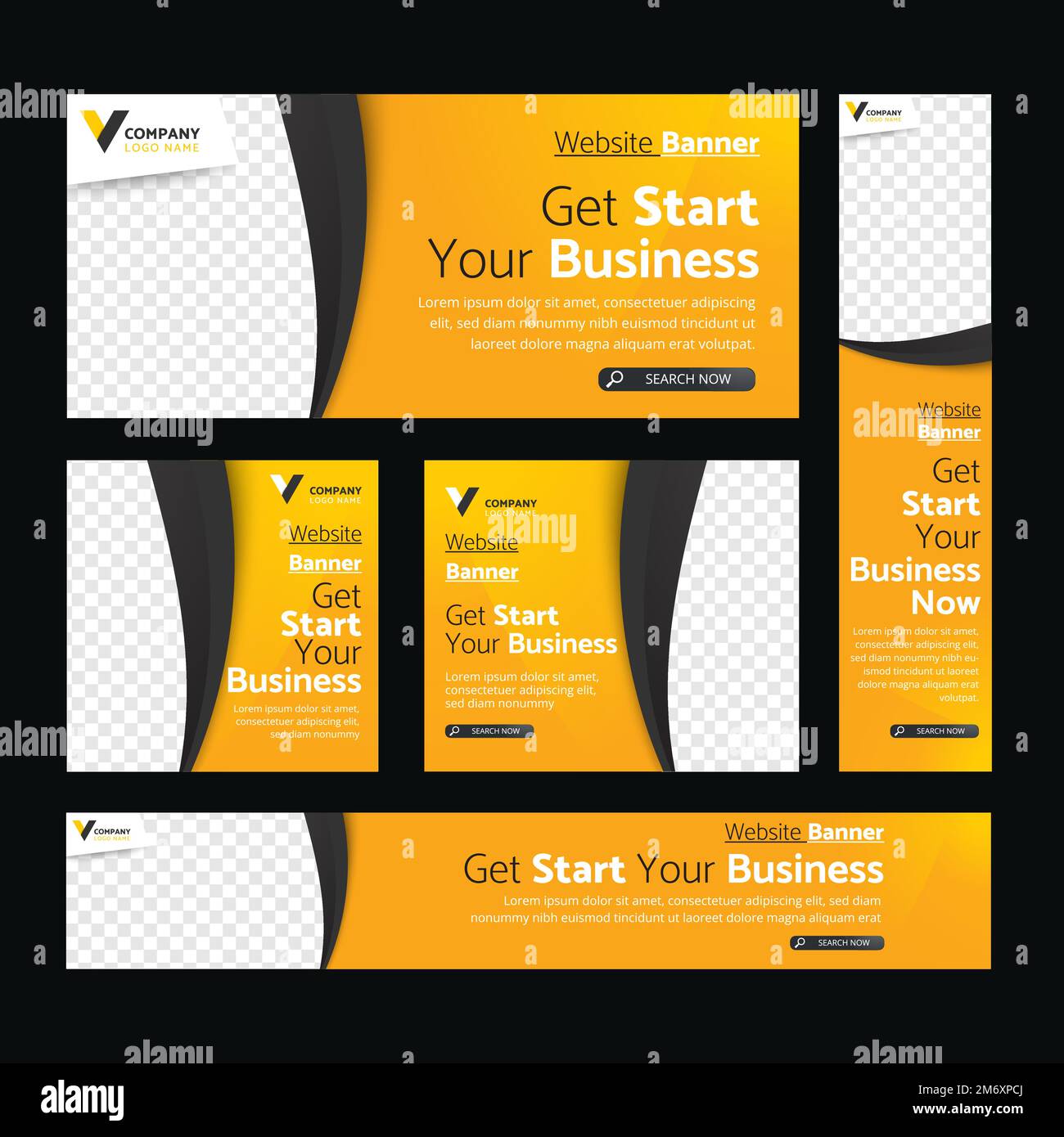 web banner set collection layout design template simple background ...